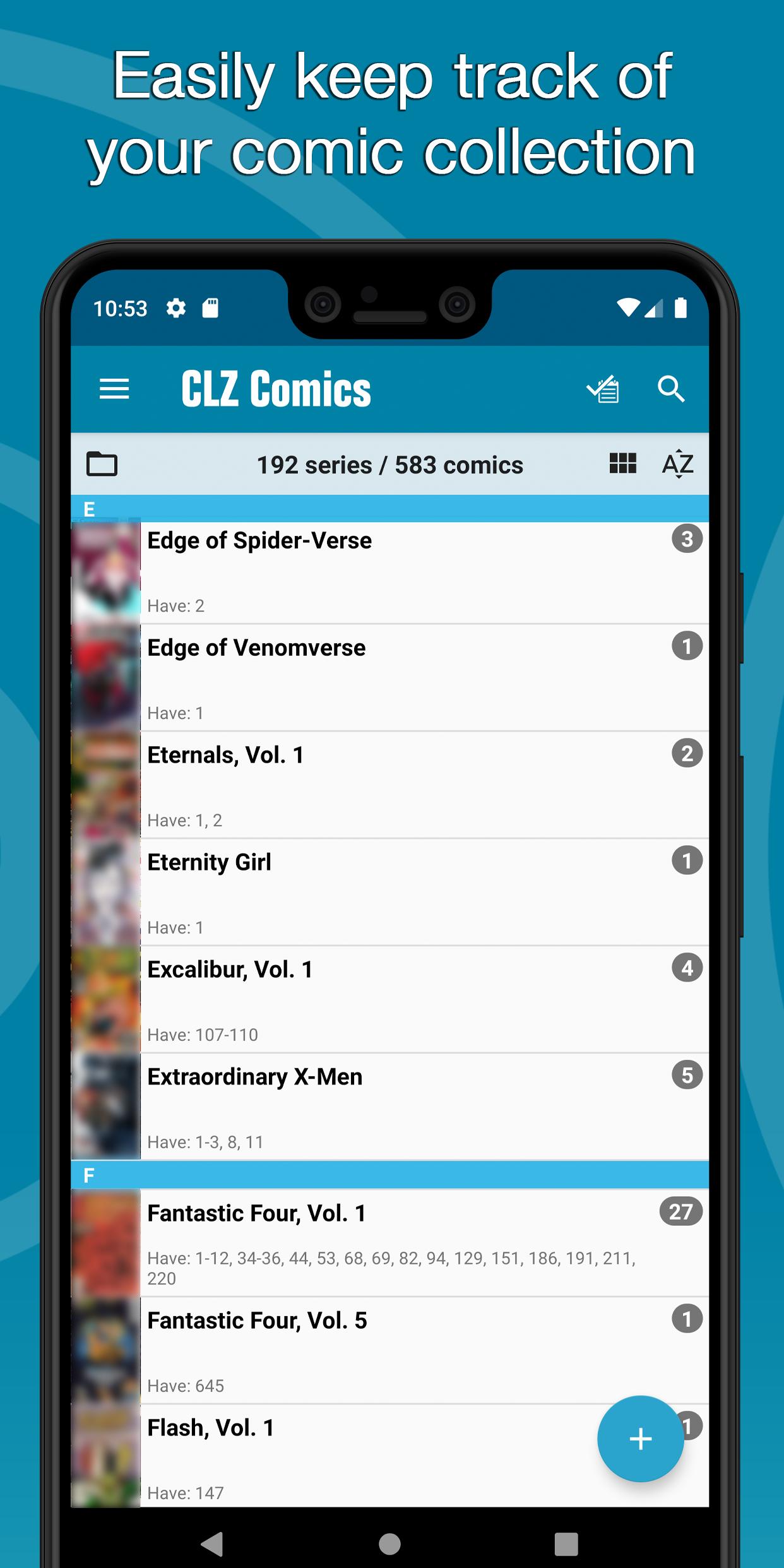 CLZ Comics - Comic Database - Mestore 앱
